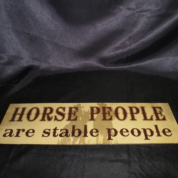 unknown | Accents | Metal Wall Sign Horse People Are Stable People ...
